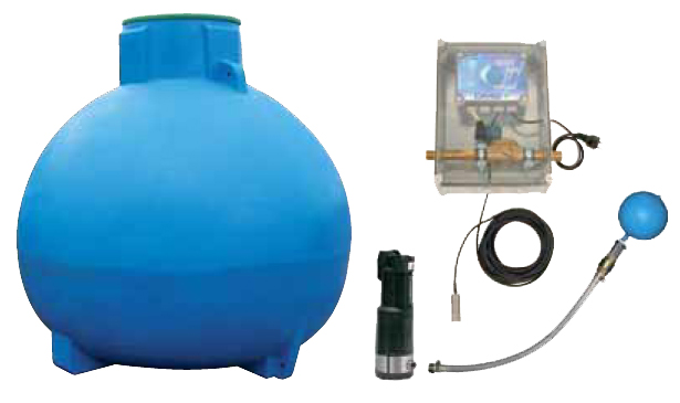 Recuperateur d'eau de pluie Jetly KIT EDP GLOBUS 5000 DMG+-Motralec