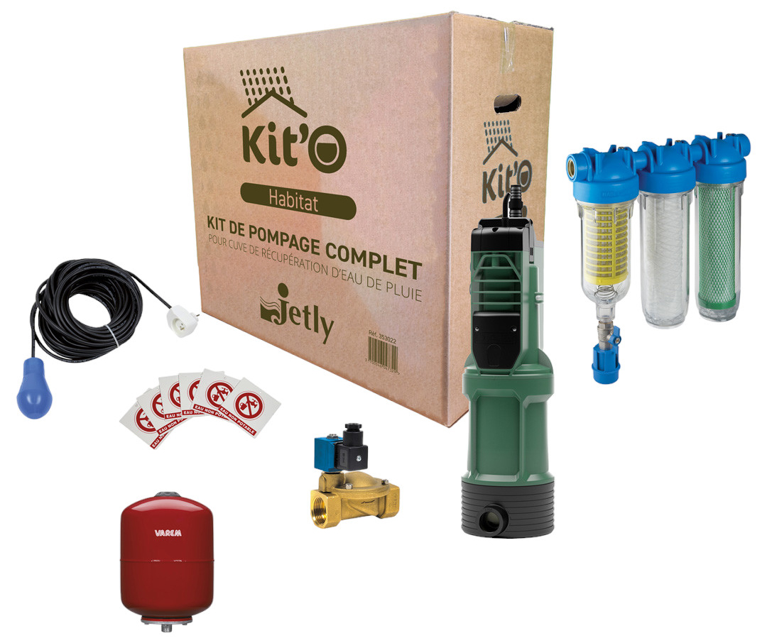 Kit de Pompage Jetly KIT’O - Solution Complète pour Récupération d'eau